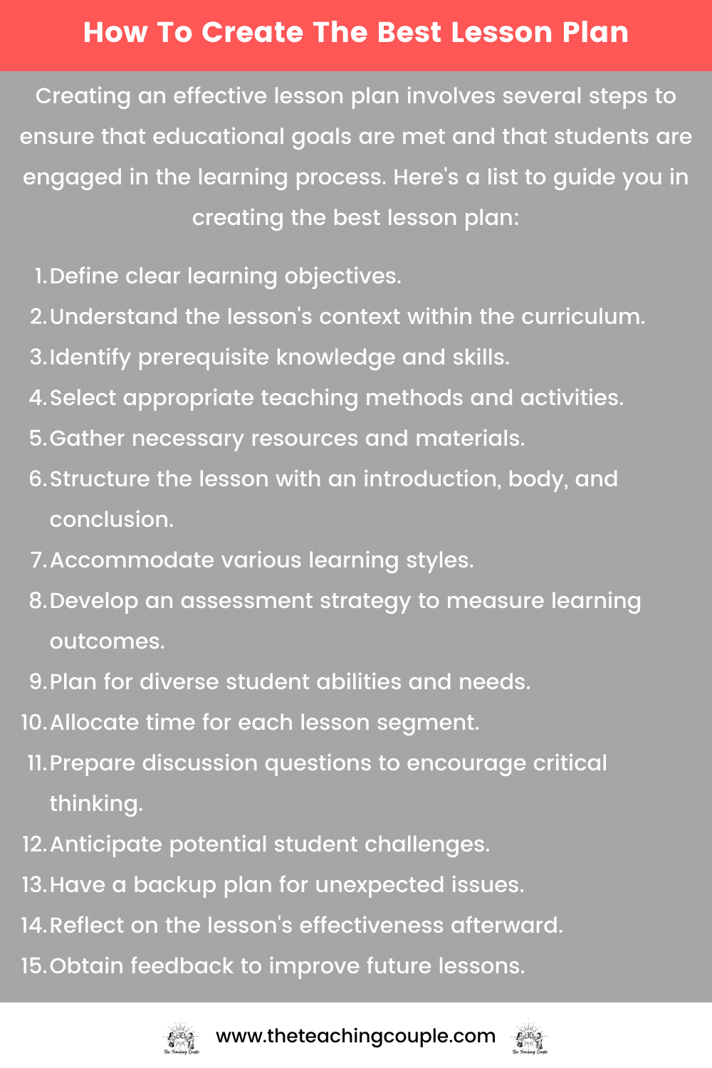 How to Write a Lesson Plan on Poetry - The Teaching Couple