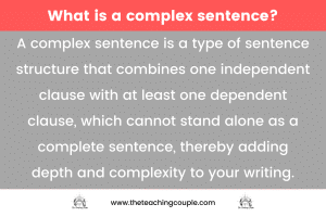 Compound V Complex Sentences - The Teaching Couple