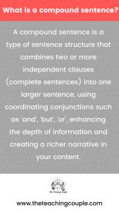 100 Examples of Compound Sentences - The Teaching Couple