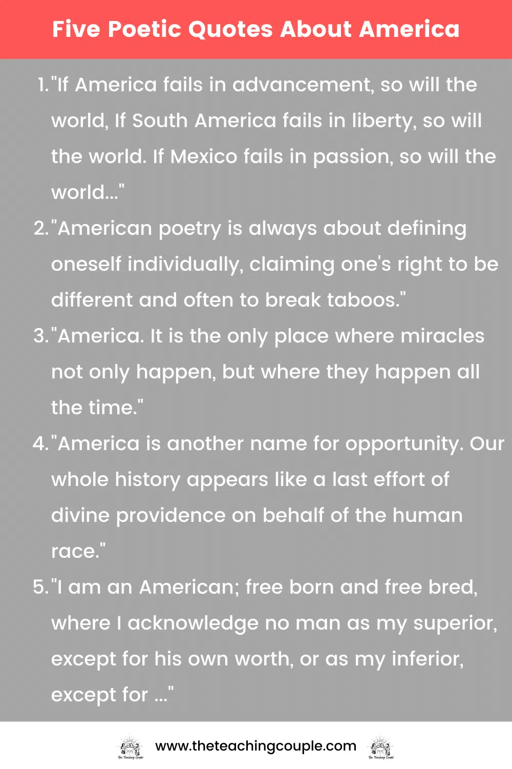 35 Poems About America - The Teaching Couple