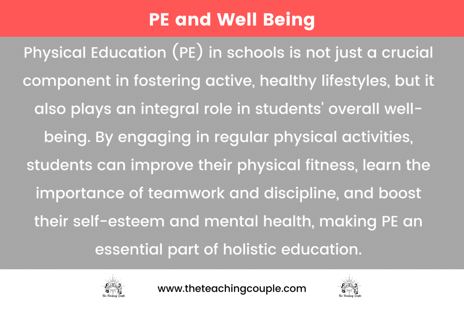 How Physical Education Can Help With Pupil Well-Being - The Teaching Couple
