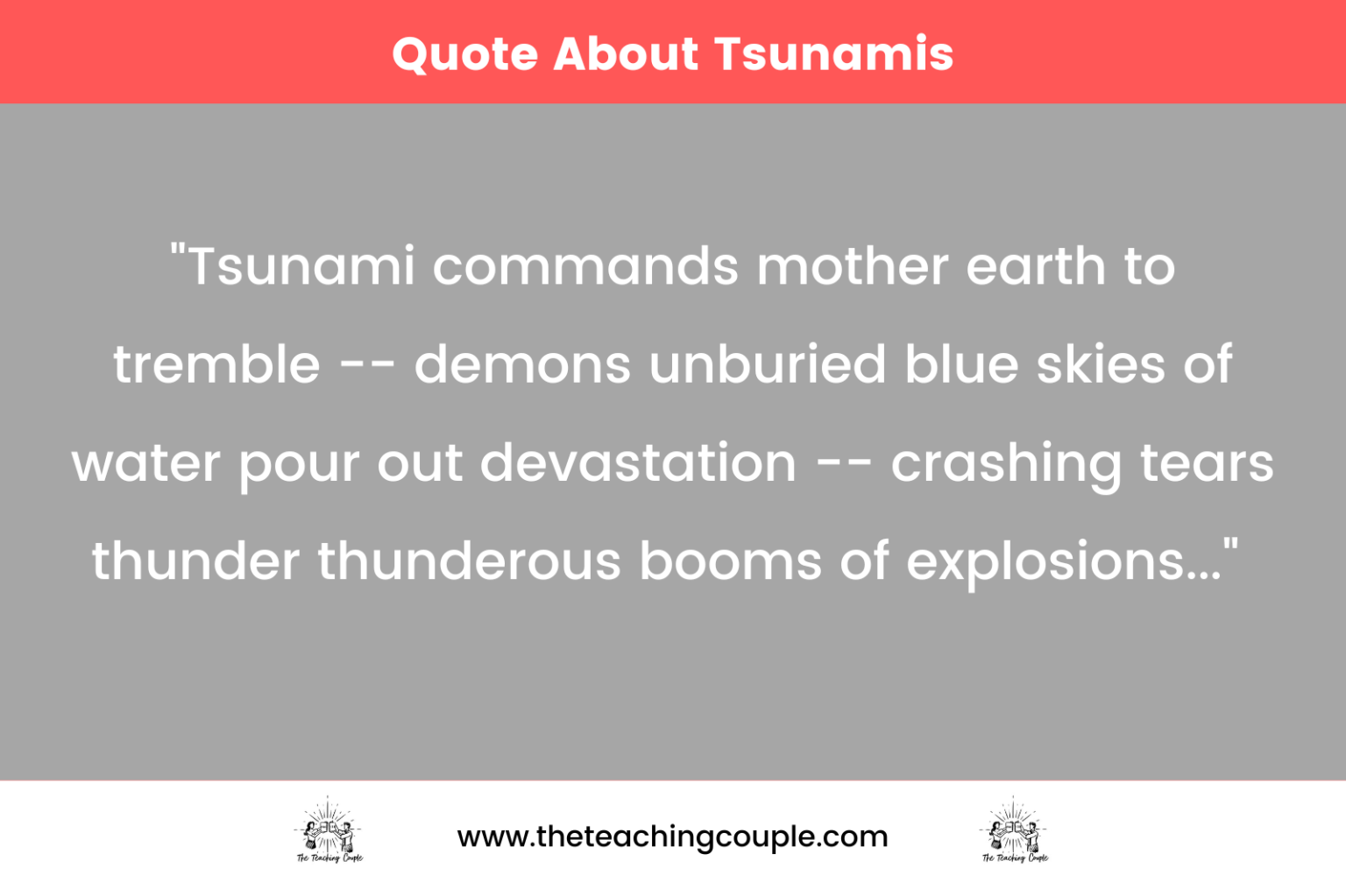 35 Poems About Tsunamis - The Teaching Couple