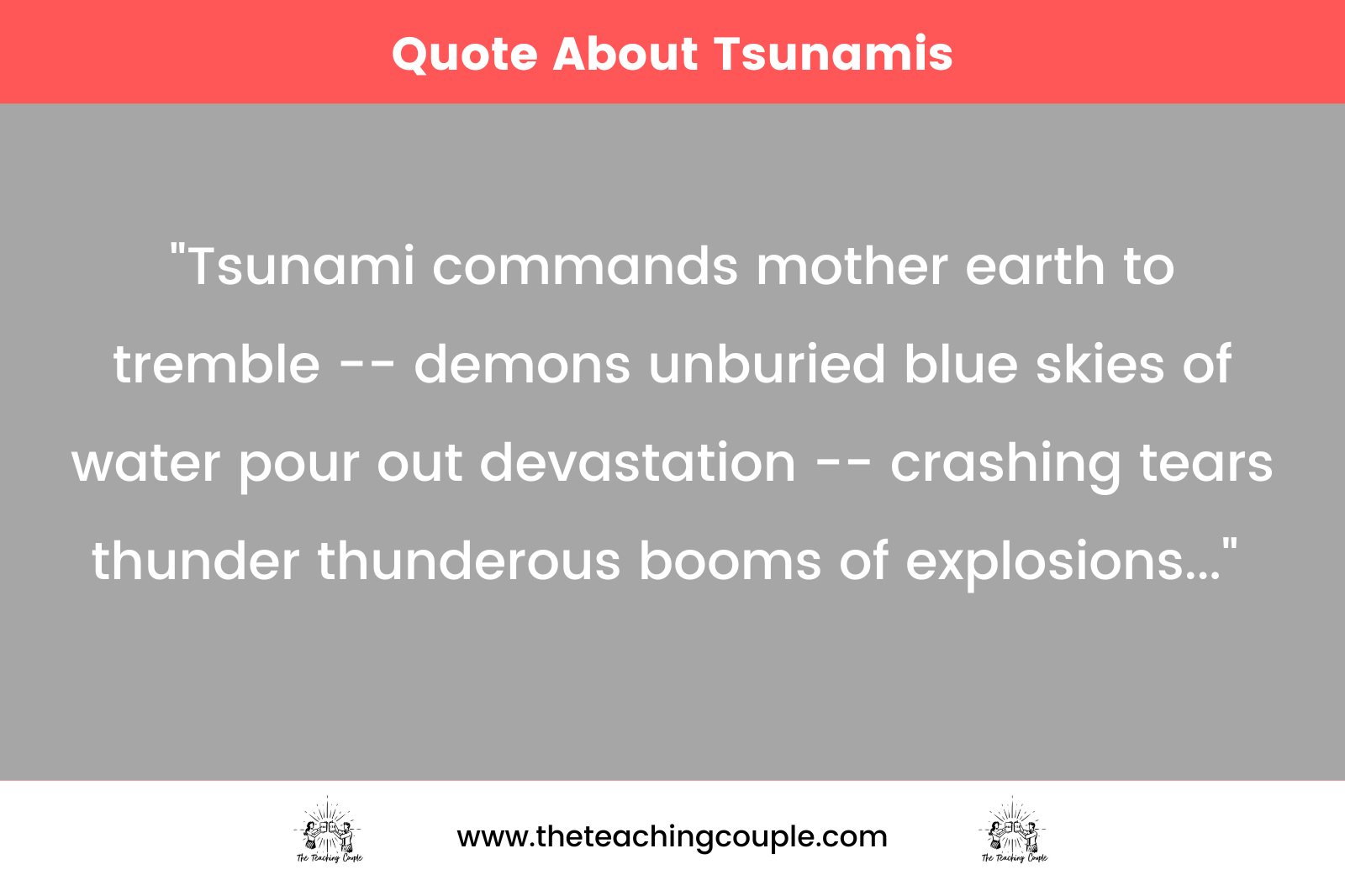 35 Poems About Tsunamis - The Teaching Couple