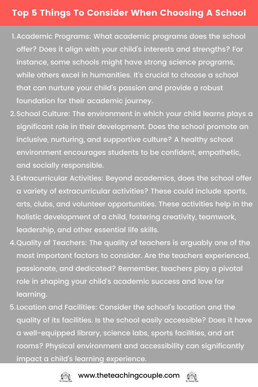 How to Choose the Best School for You as a Teacher - The Teaching Couple