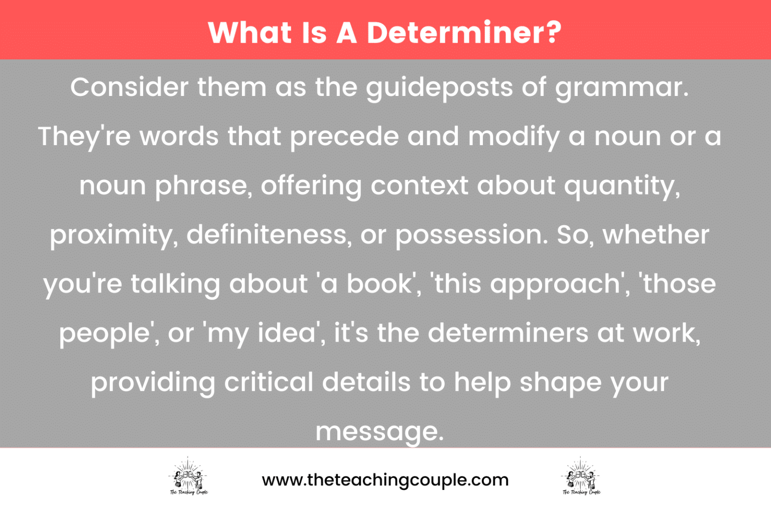 What Are Determiners? - The Teaching Couple