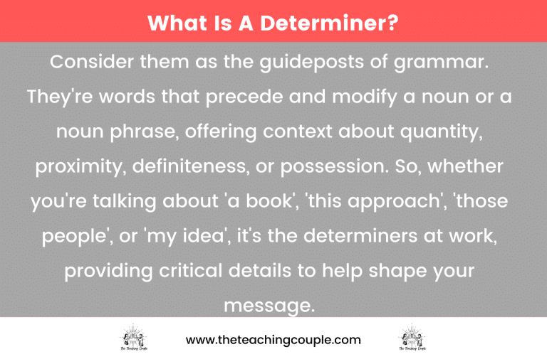 What Are Determiners? - The Teaching Couple