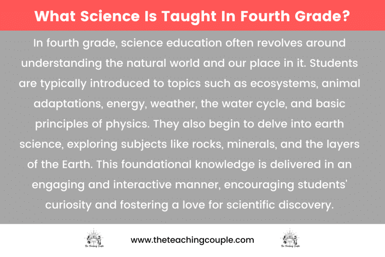 What Science Is Taught In Fourth Grade? - The Teaching Couple