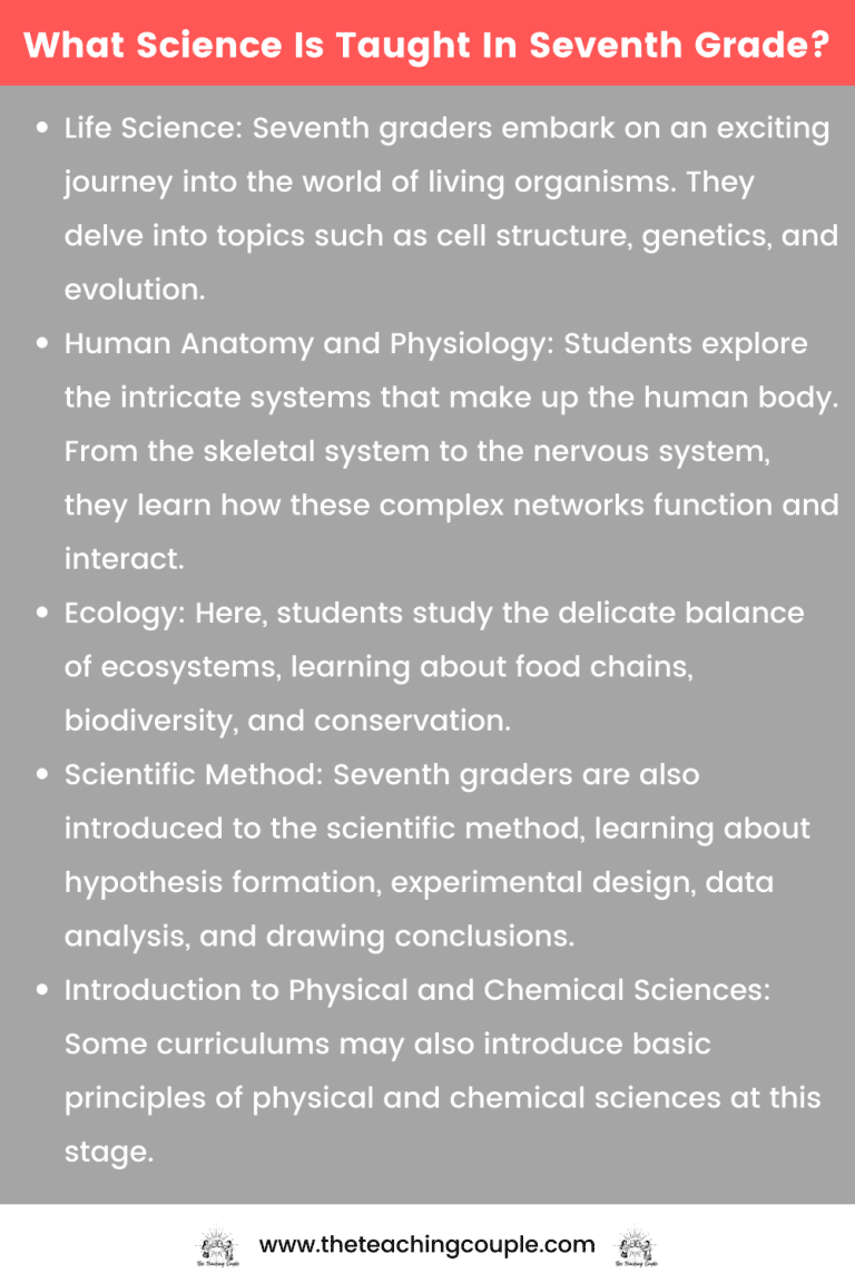 What Science Is Taught In Seventh Grade? - The Teaching Couple