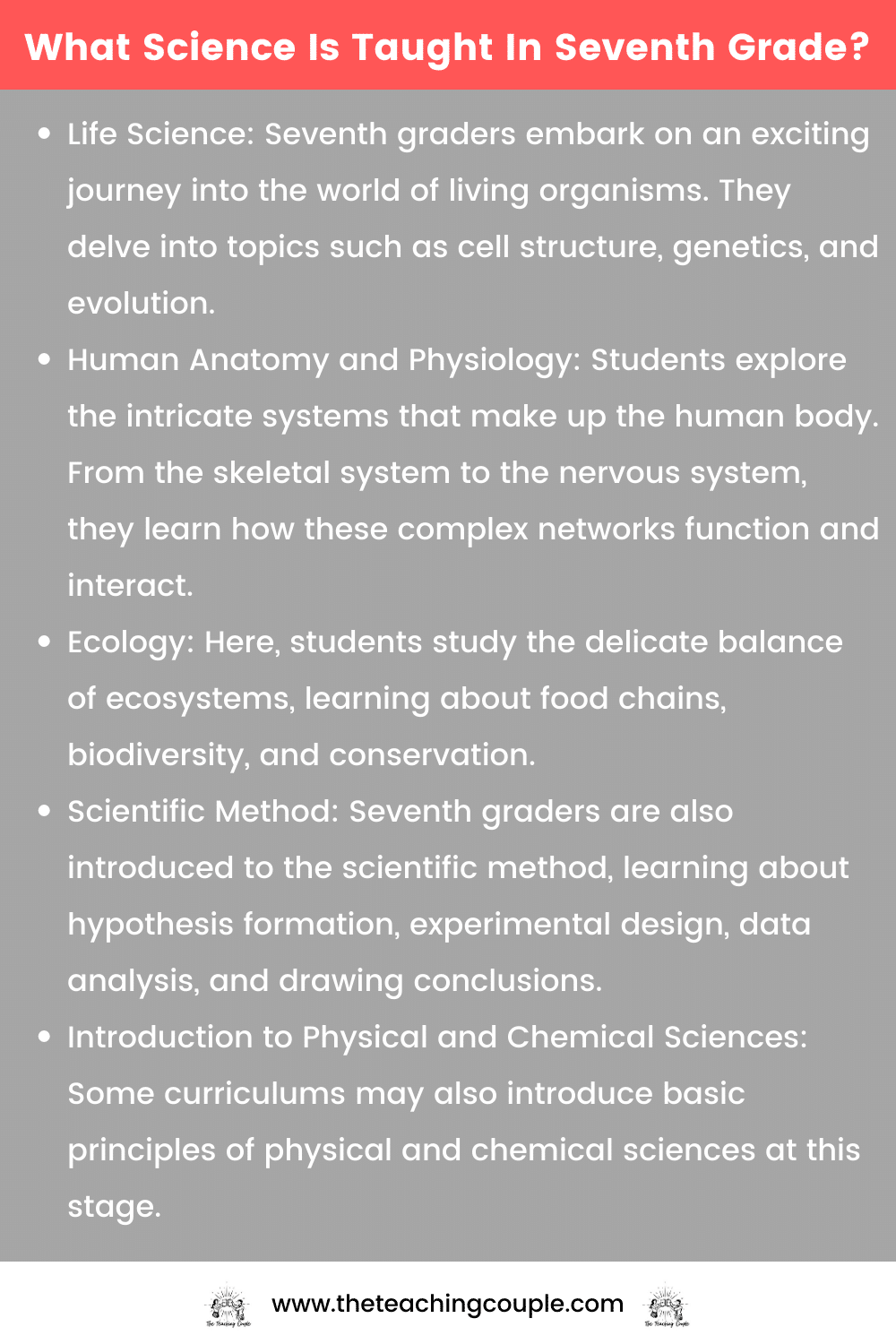 What Science Is Taught In Seventh Grade? - The Teaching Couple