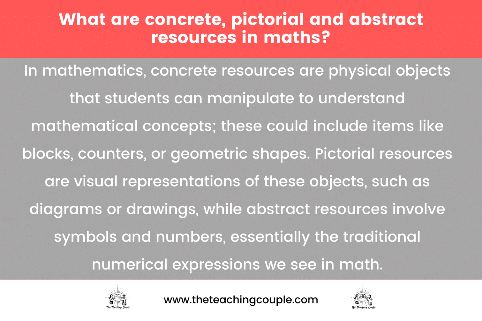 How To Use Concrete, Pictorial and Abstract Resources in Maths - The ...