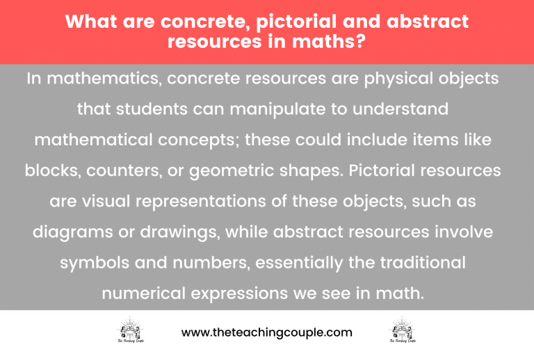 How To Use Concrete, Pictorial and Abstract Resources in Maths - The ...