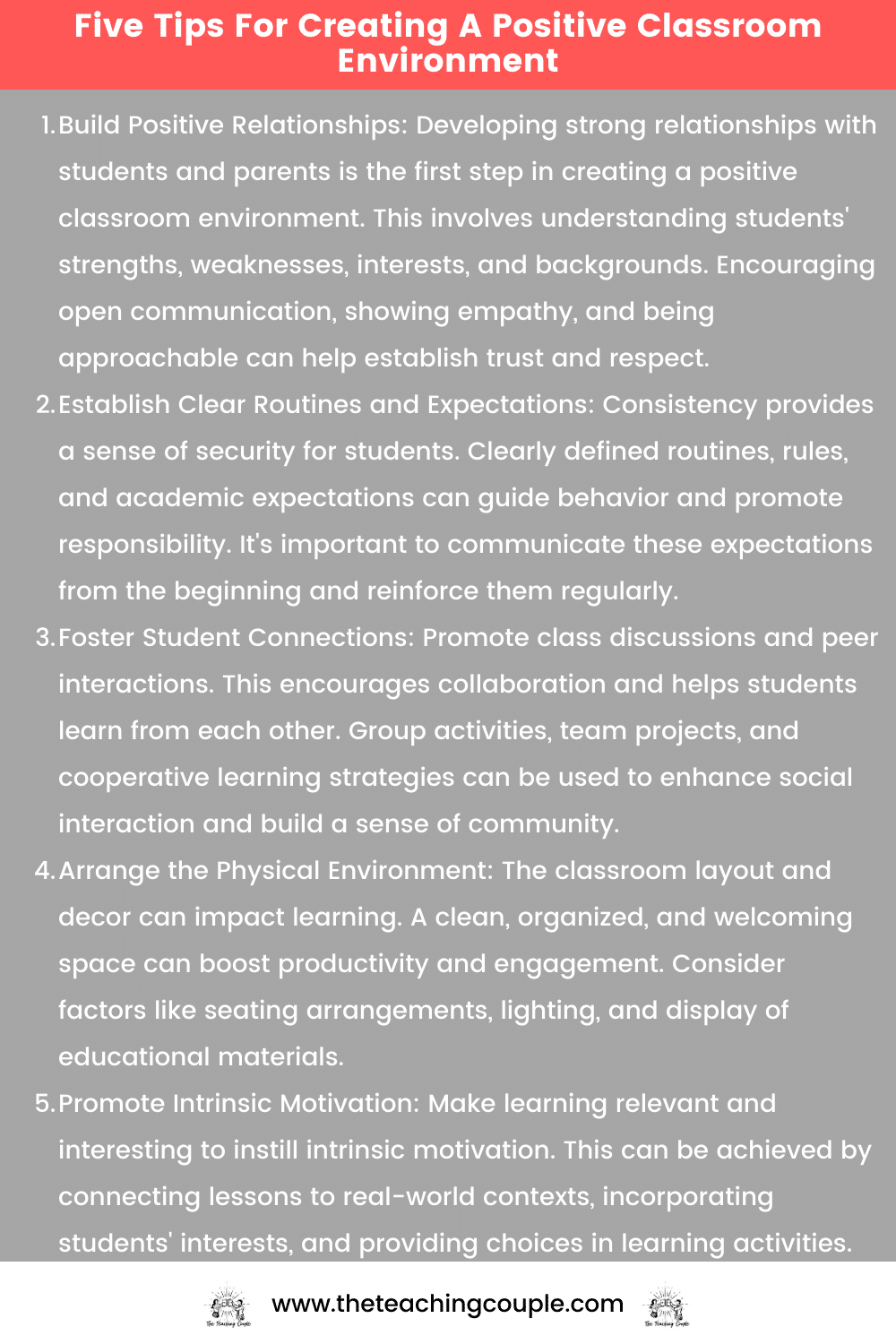 10 Things Teachers Should Do at the Start of the Year - The Teaching Couple