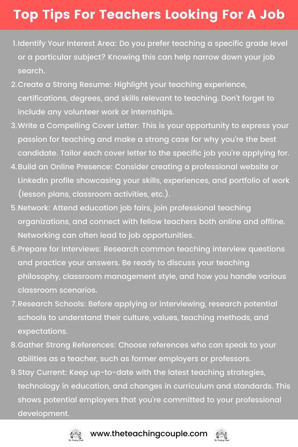 Top Ten Interview Questions For Teachers - The Teaching Couple