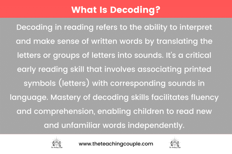 Are Phonics And Decoding The Same? - The Teaching Couple
