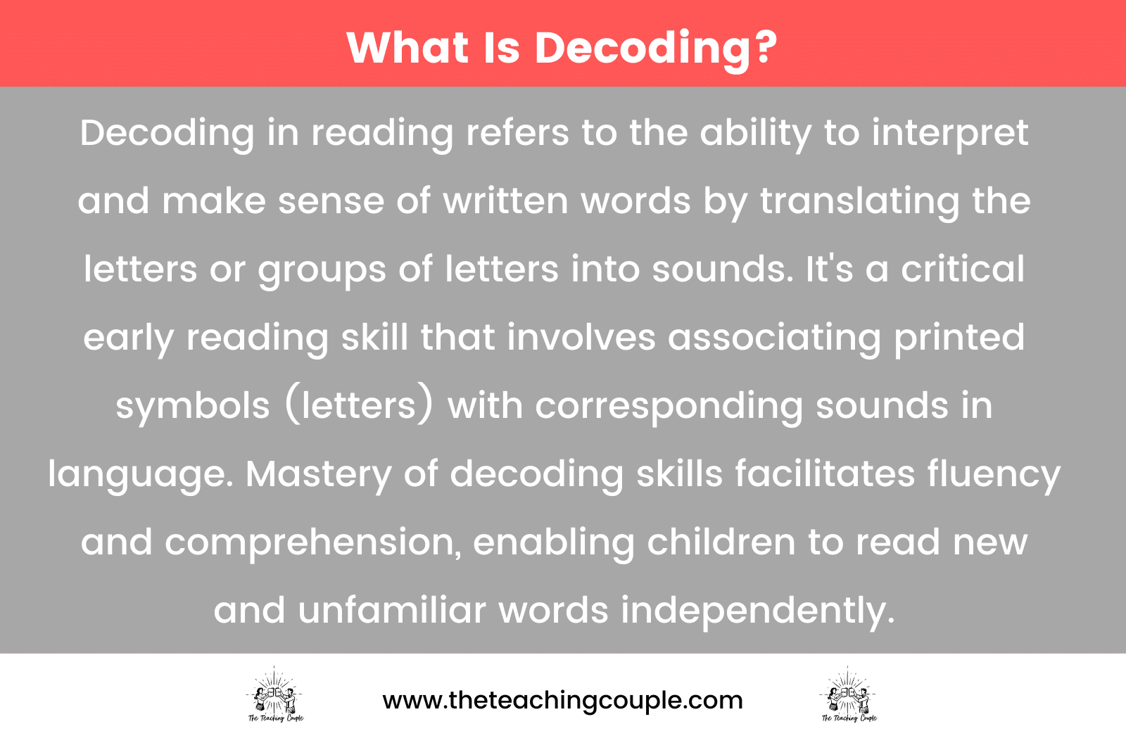 Are Phonics And Decoding The Same? - The Teaching Couple